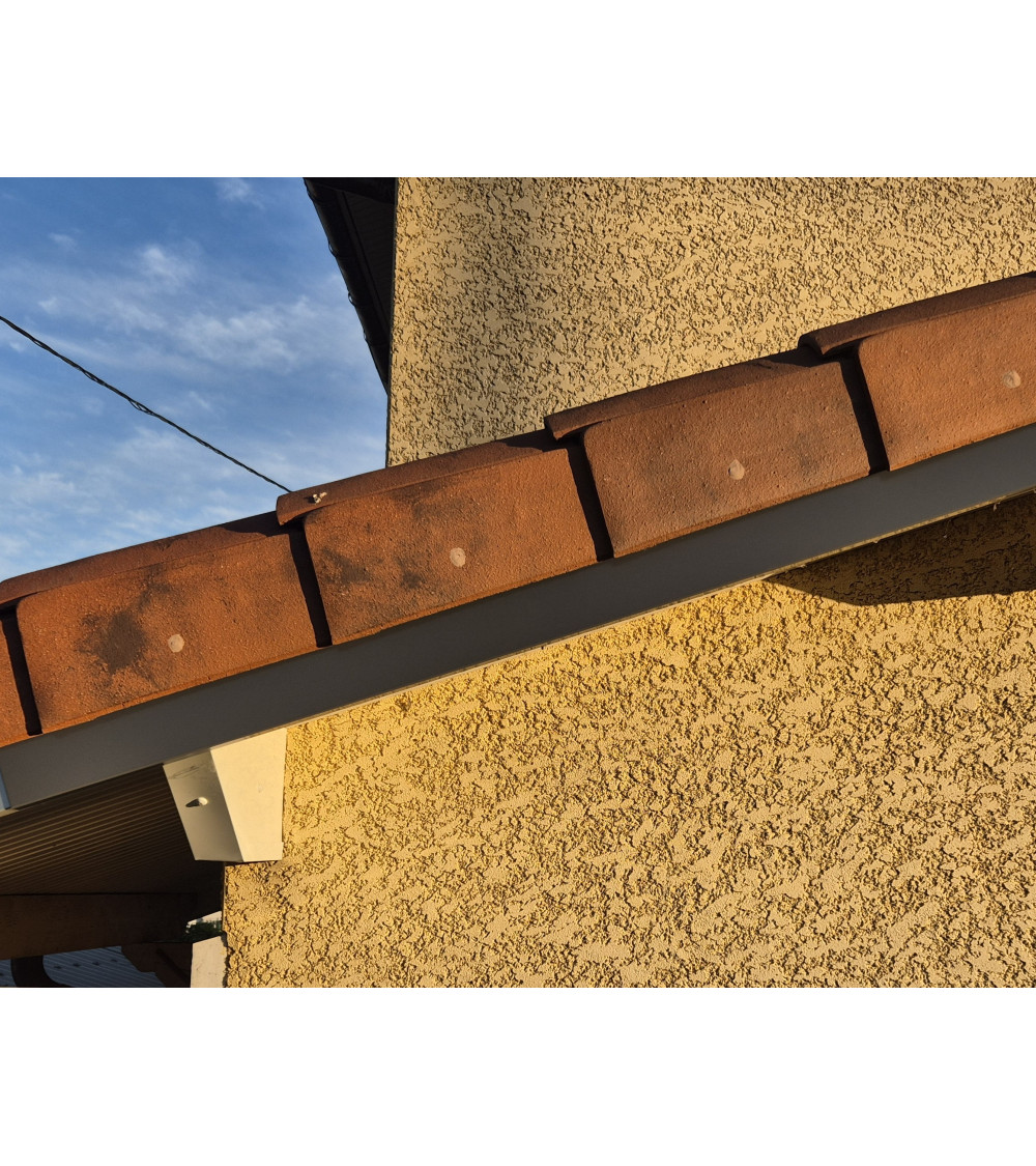 Bandeau de Rive en Aluminium 1 pli couleur sur mesure 1,5 mm Couleur ...