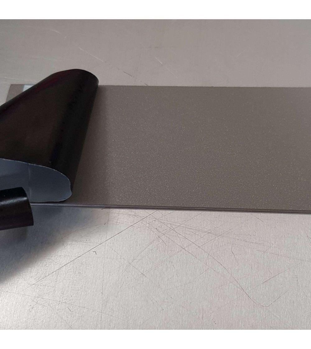 Echantillon Fond de Hotte / Crédence Alu Gris RAL 9007 1,5 mm